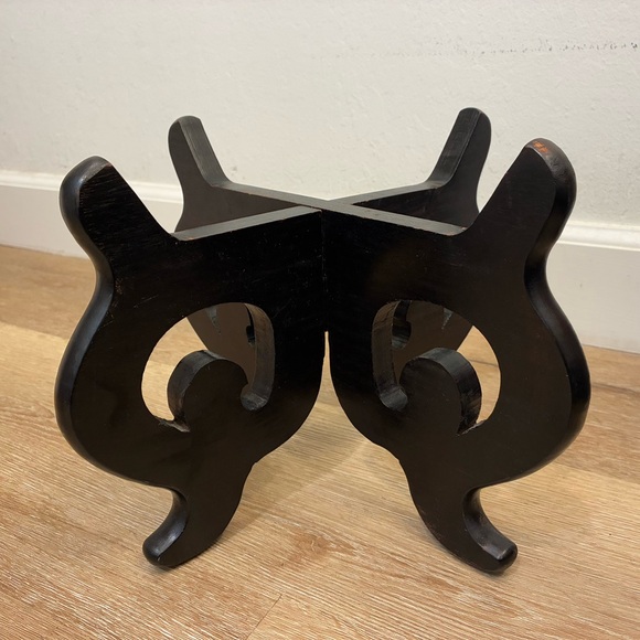 Handmade | Other | Vintage Asian Style Wooden Display Stand ...